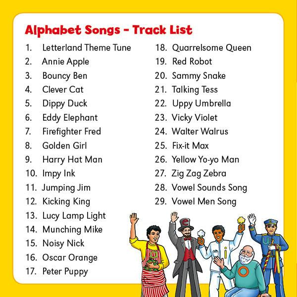 Alphabet Songs (CD) – Letterland Australia (Edsource)